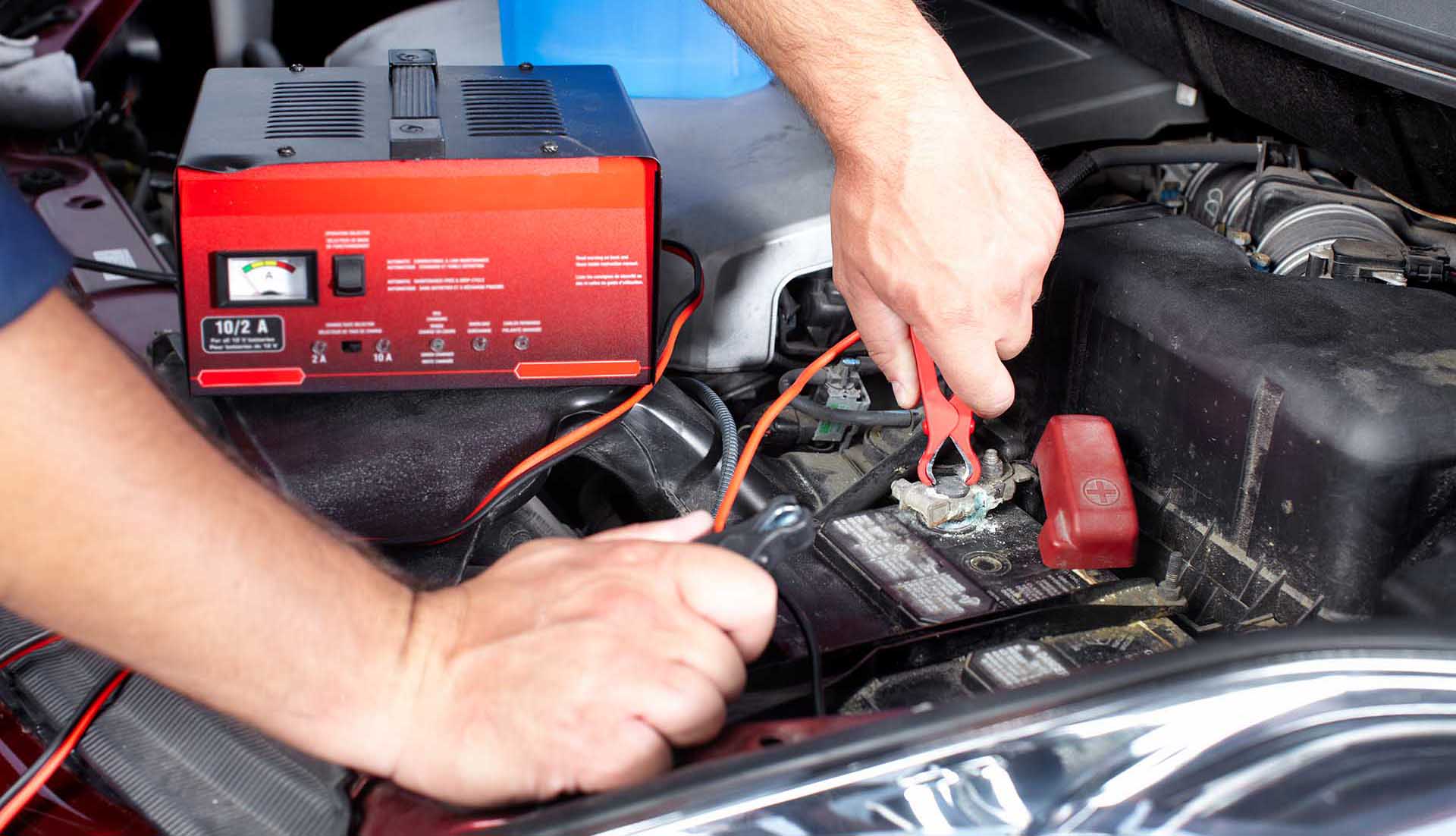 Charging dead car battery store