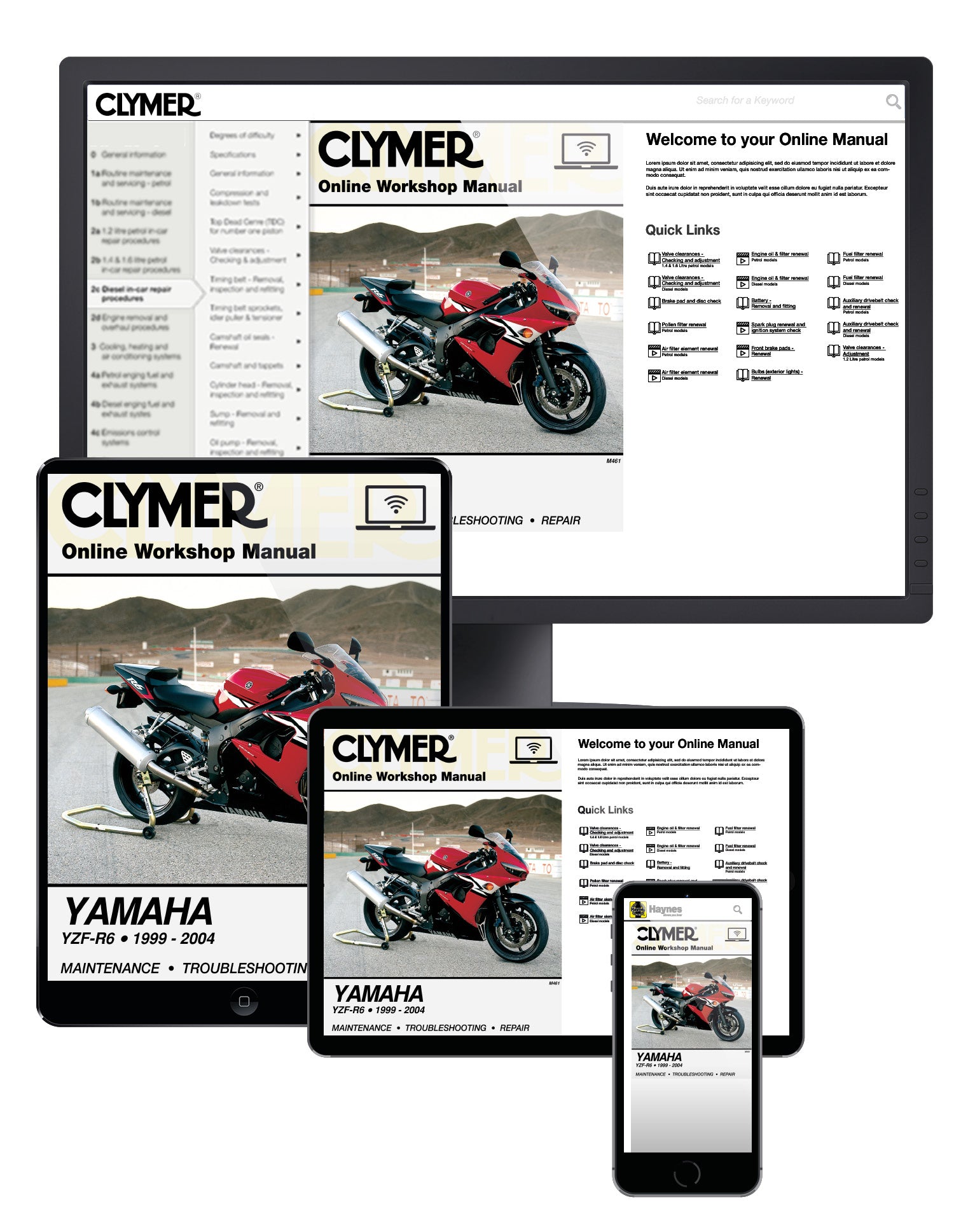 Yamaha YZF-R6 Motorcycle (1999-2004) Service Repair Manual Online Manual – Haynes Manuals North ...