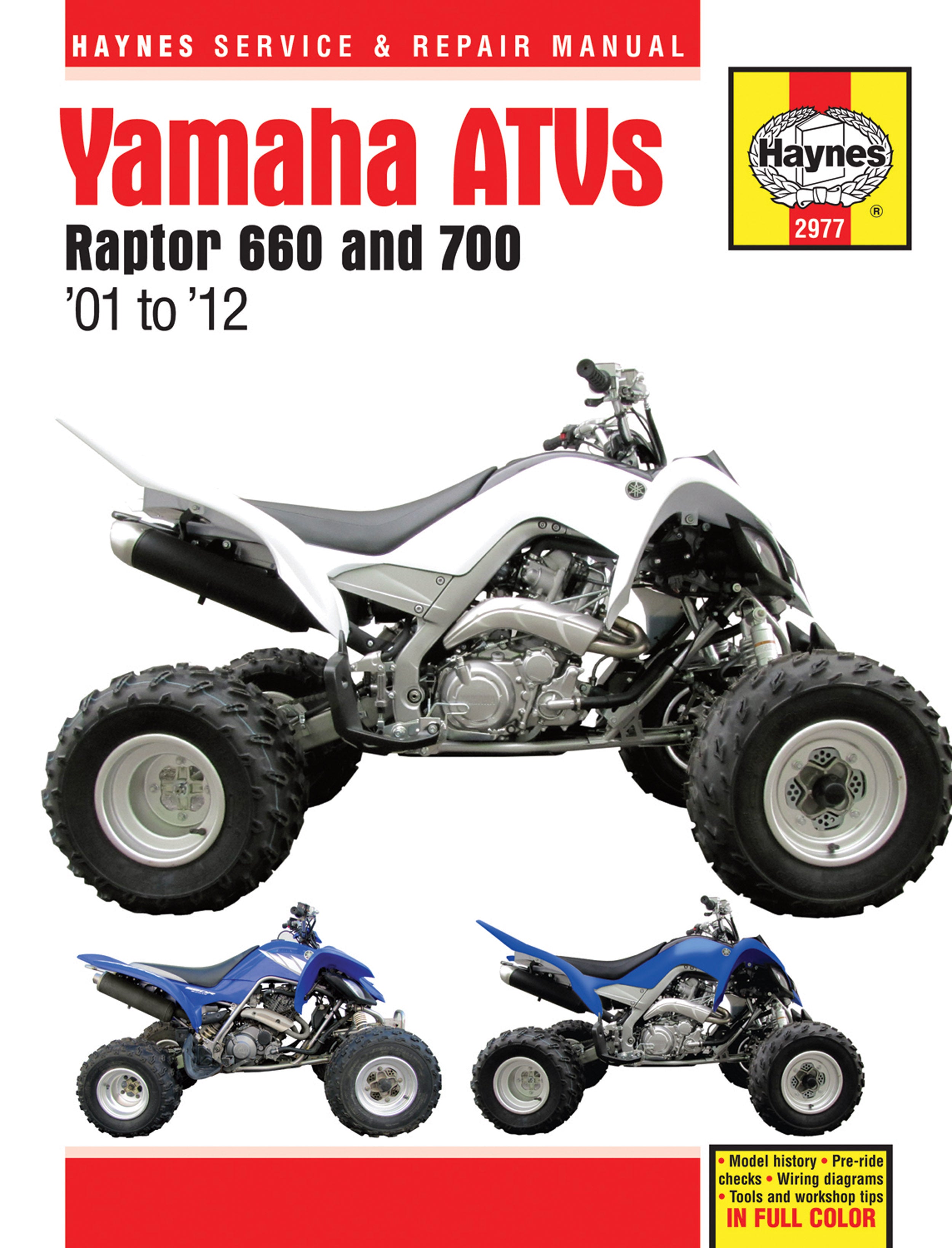 Yamaha Raptor 660 (01-05) & Raptor 700 (06-12) Haynes Repair Manual – Haynes Manuals North America