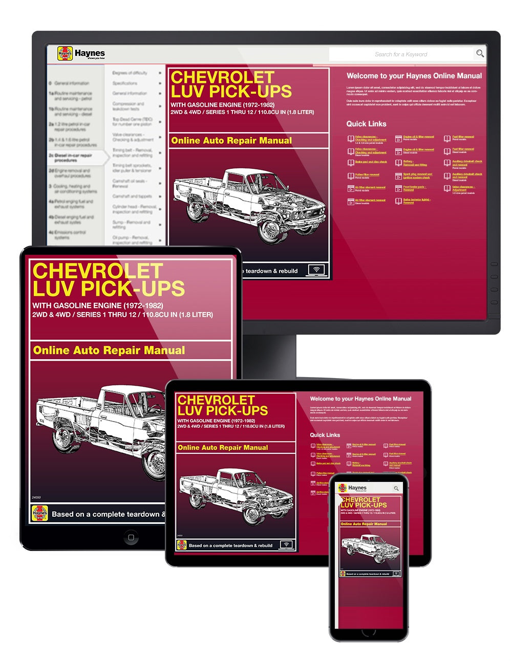 Chevrolet Luv Pick-ups with Gas Engines (72-82) Haynes Online Manual ...