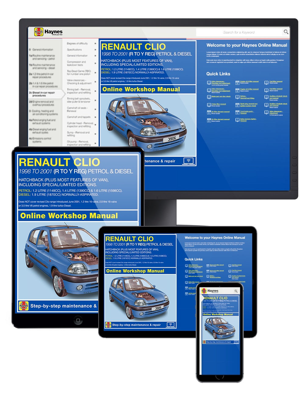 Renault Clio Petrol & Diesel (May 1998-May 2001) R to Y Haynes Online ...