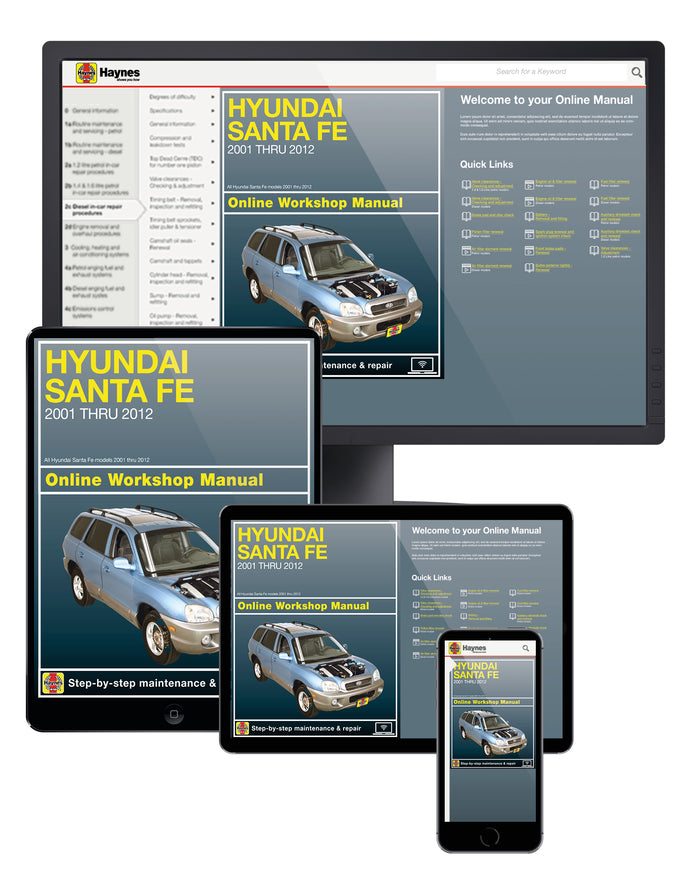 Hyundai Sante Fe (2001-2012) Haynes Repair Manual – Haynes Manuals ...