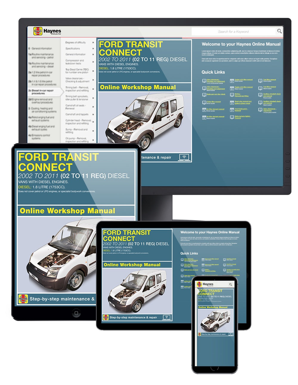 Ford Transit Connect Diesel (2002-2011) 02 to 11 Haynes Online Manual ...