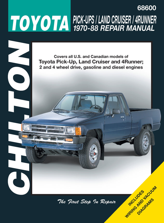 Toyota Pick-ups, Land Cruiser and 4Runner Chilton Repair Manual coveri ...