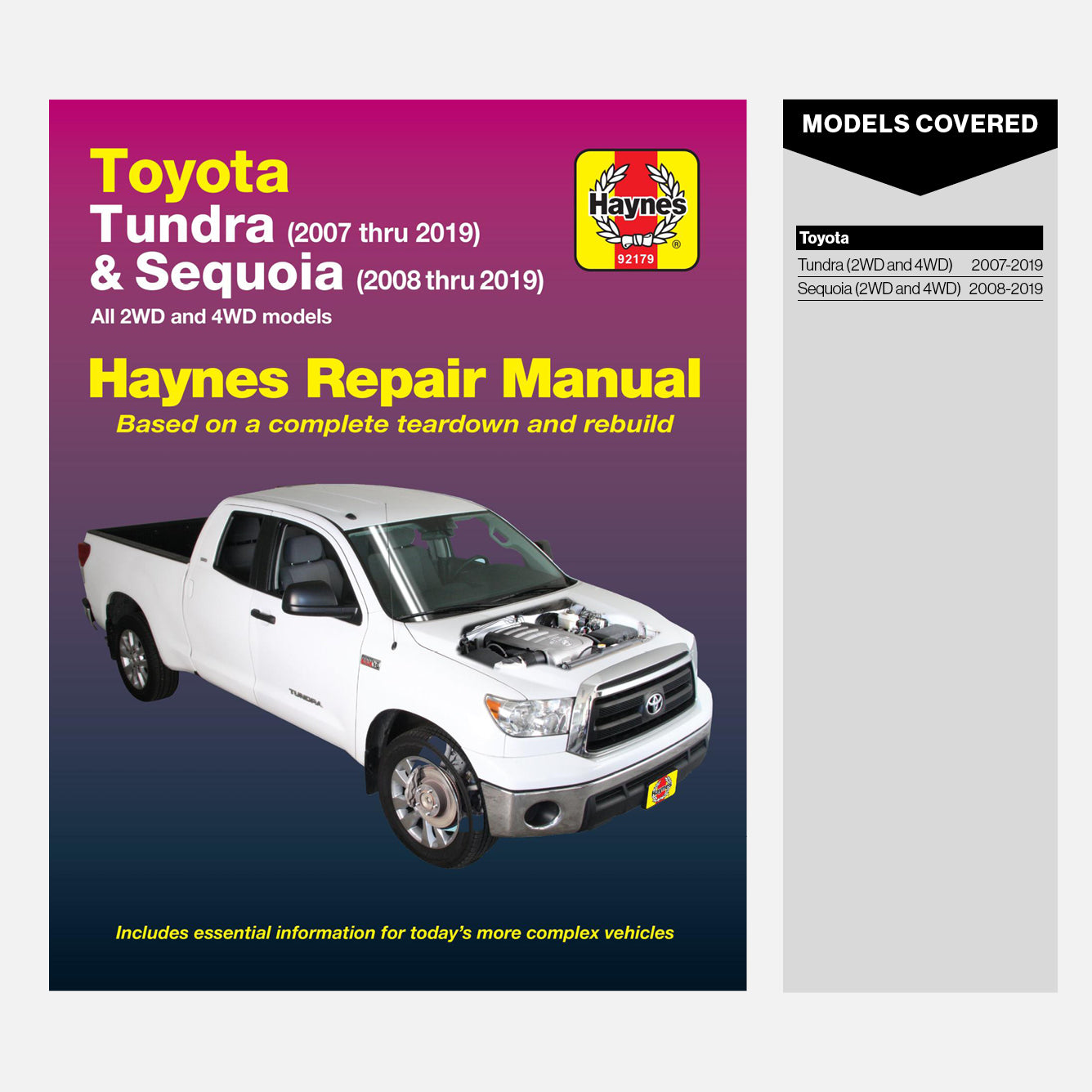 Print: Toyota 2WD & 4WD Tundra (07-19) & Sequoia (08-19) Haynes Repair ...