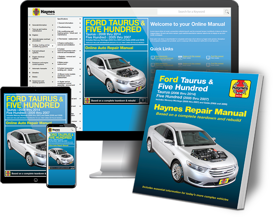 Ford Taurus (08-14) & Five Hundred (05-07) & Mercury Montego (05-07 ...