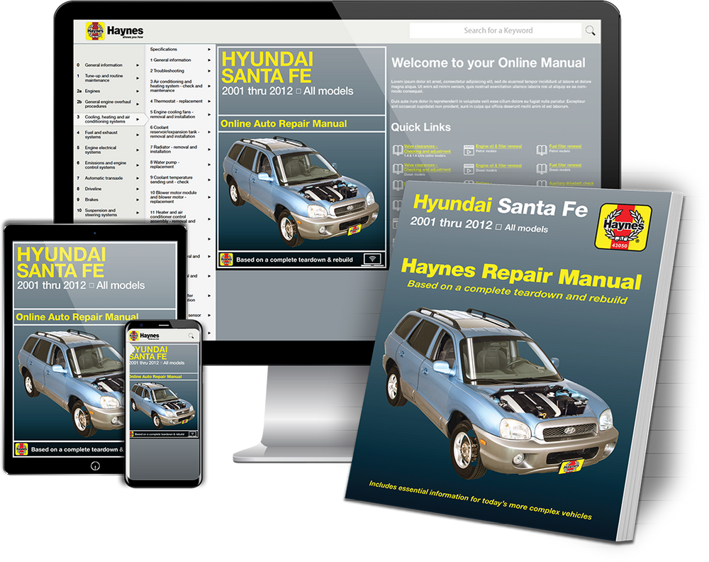 Hyundai Sante Fe (2001-2012) Haynes Repair Manual – Haynes Manuals ...