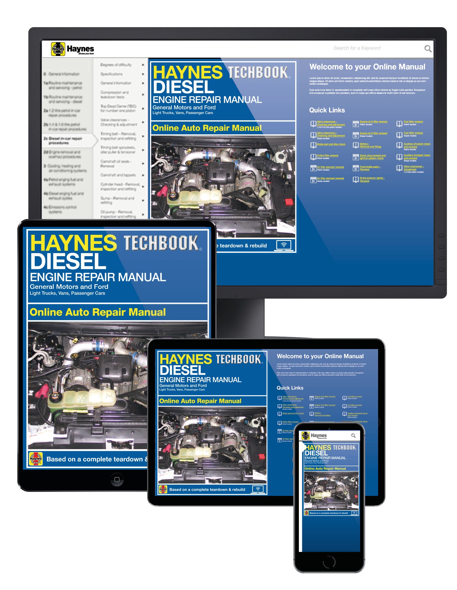 Ford & GM Diesel Engine Repair Haynes Online Techbook – Haynes Manuals