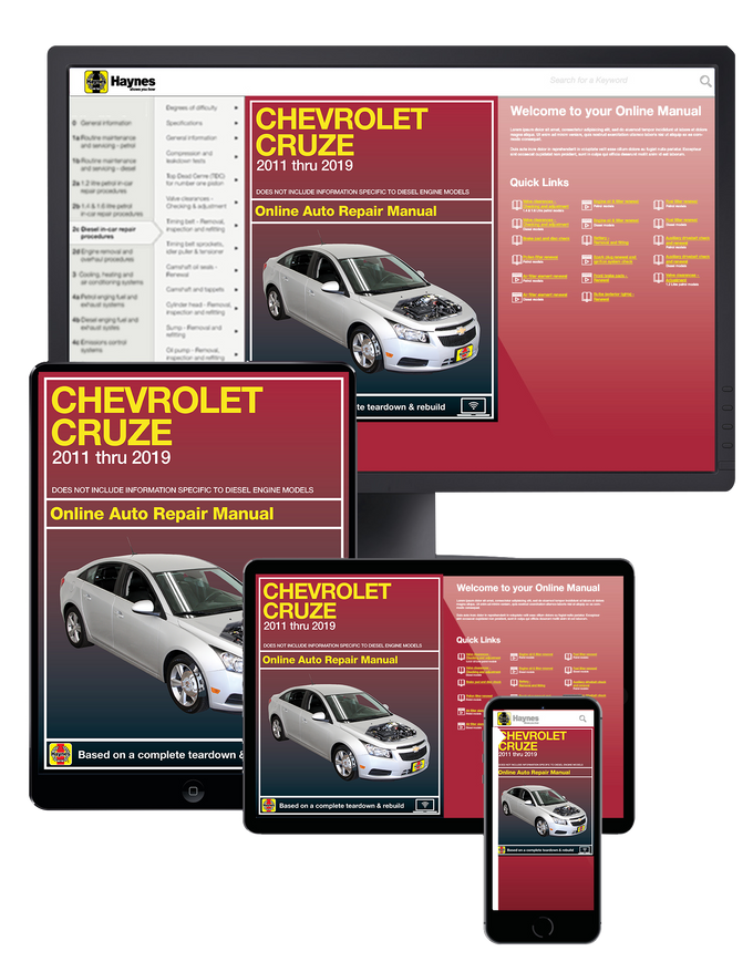Chevrolet Cruze (11-19) Haynes Repair Manual – Haynes Manuals North America