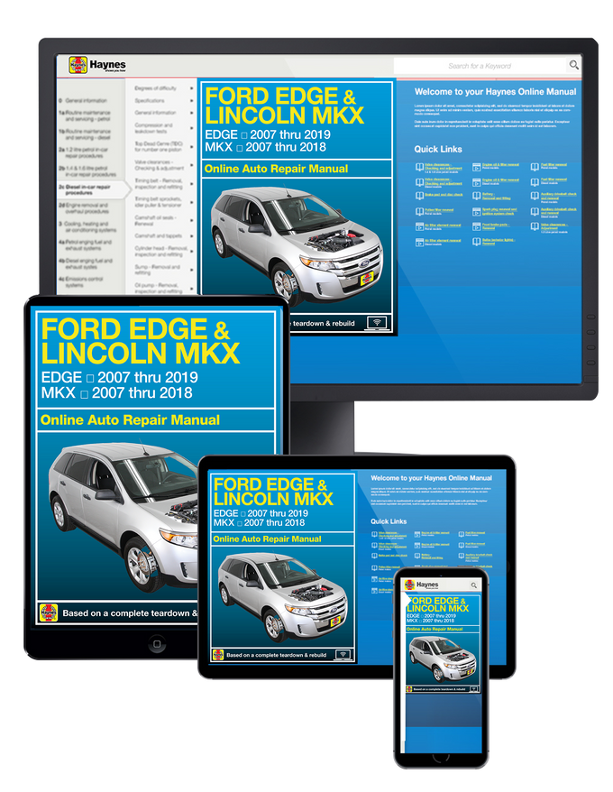 Ford Edge (07-19) & Lincoln MKX (07-18) Haynes Repair Manual – Haynes ...