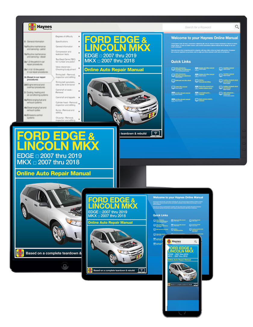 Ford Edge (07-19) & Lincoln MKX (07-18) Haynes Repair Manual – Haynes ...