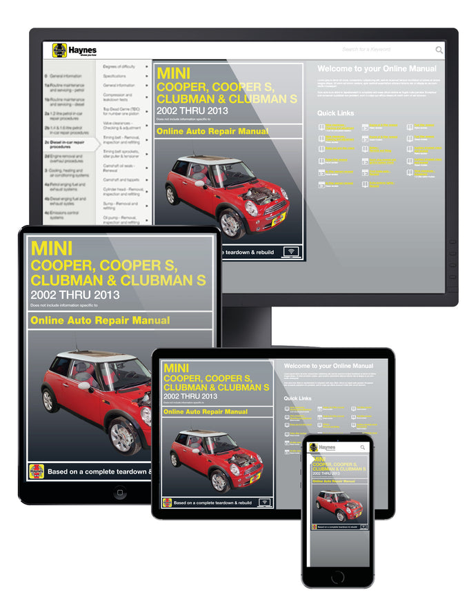 Mini Cooper, Cooper S, Clubman & Clubman S (02-13) Haynes Repair Manua ...