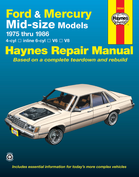 Ford & Mercury mid-size Ford Thunderbird & Mercury Cougar (75-82),Ford ...