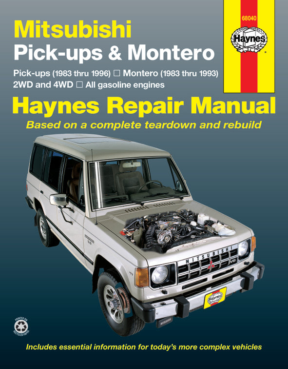 Mitsubishi & Montero 2WD & 4WD Gas Engine Pick-ups (83-96) Haynes Repa ...