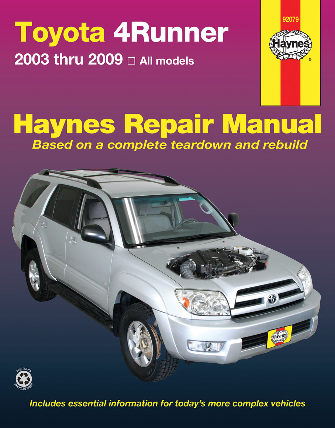 Toyota 4Runner (03-09) Haynes Repair Manual – Haynes Manuals North America