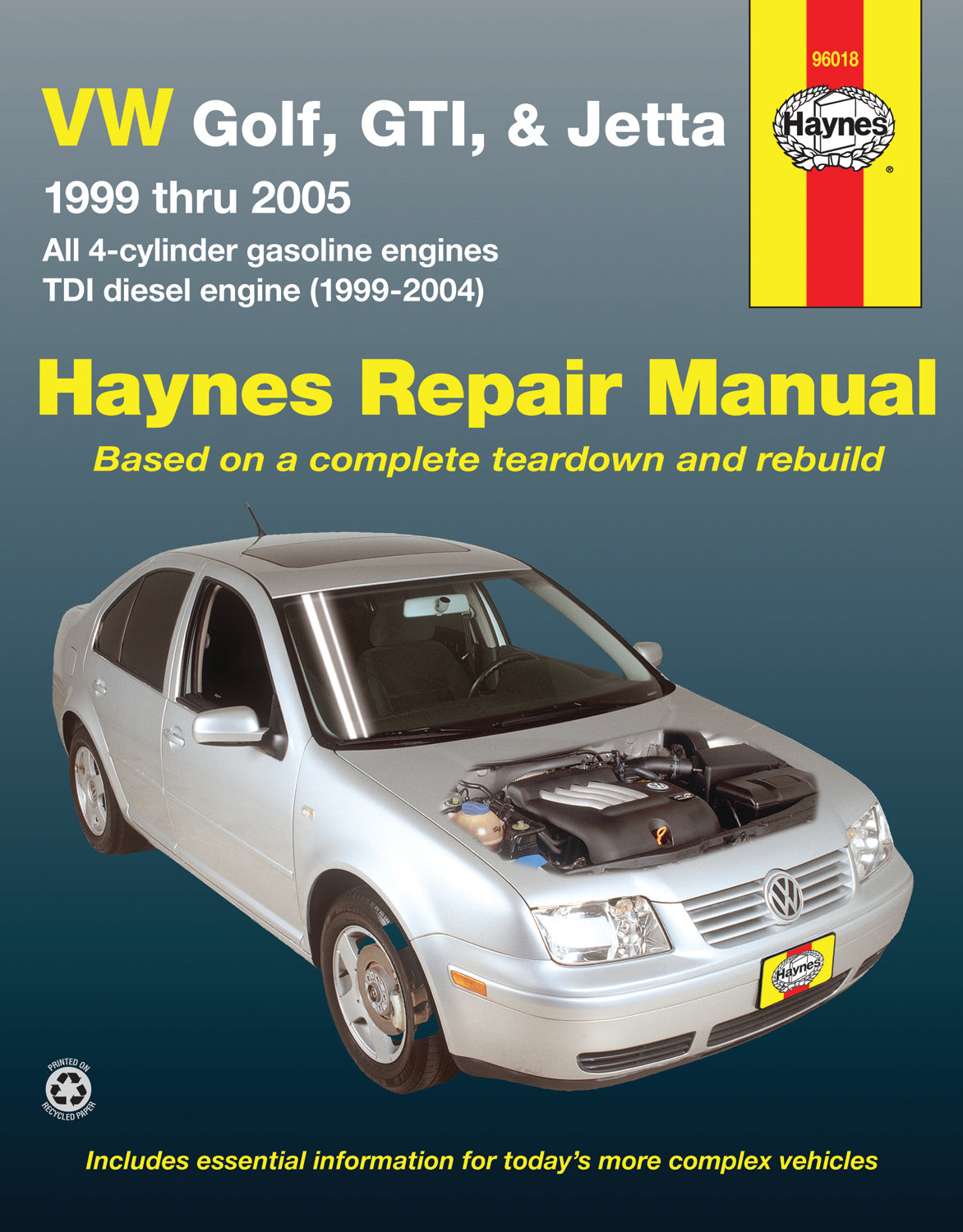 VW Golf,GTI,& Jetta (99-05) V4 models & TDI Diesels (99-04) Haynes ...