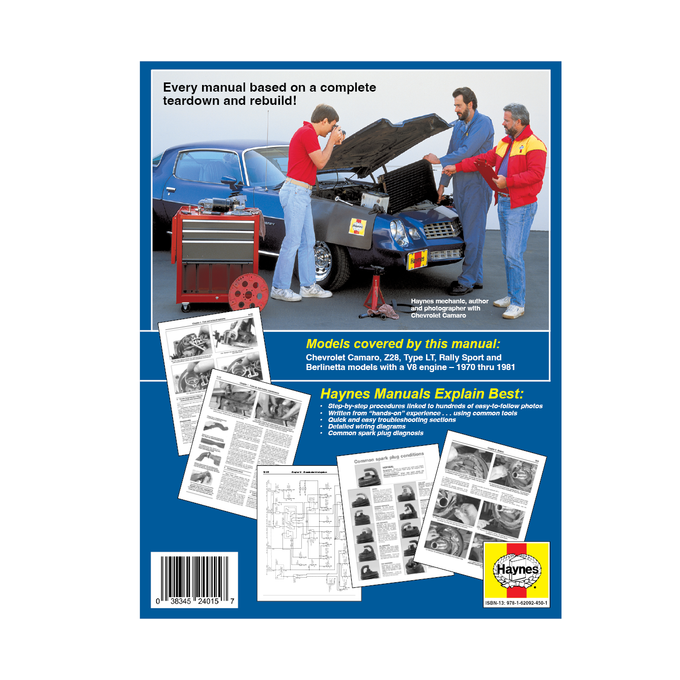 Classic Collector's Edition: Chevrolet Camaro (70-81) Haynes Repair Ma ...