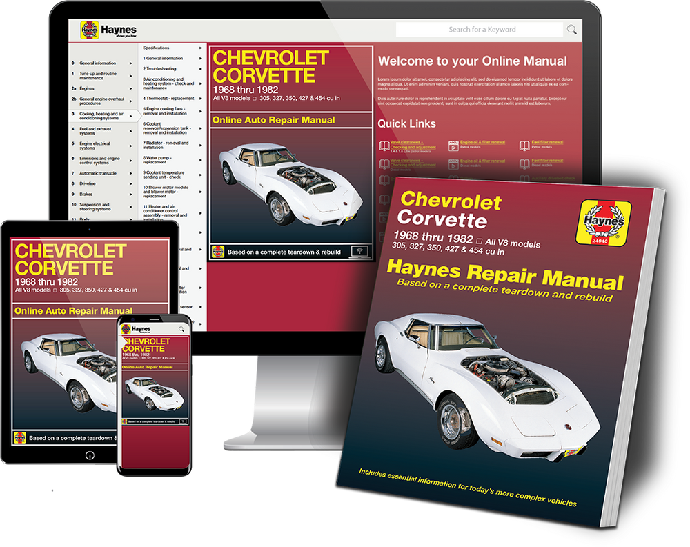 Chevrolet Corvette (68-82) Haynes Repair Manual – Haynes Manuals