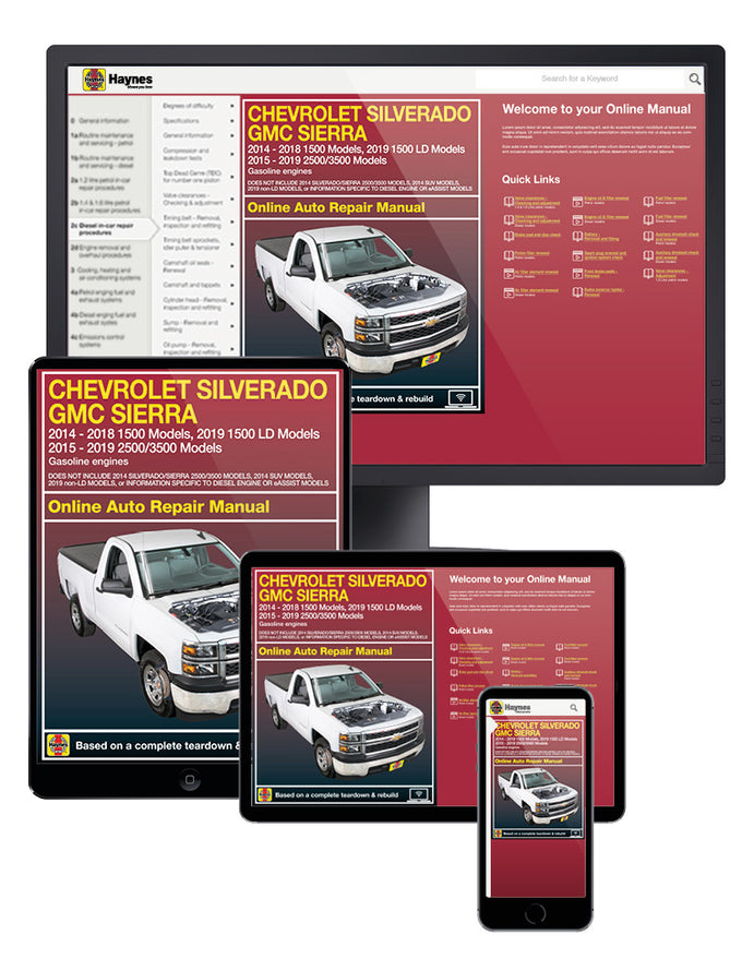 Online: Chevrolet Silverado and GMC Sierra 1500 Models 2014 thru 2018 ...