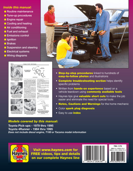 Toyota pick-ups (79-95), 4Runner (84-95) & SR5 Pick-up (79-95) Haynes ...
